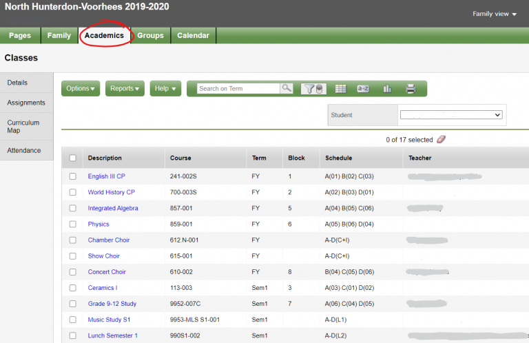 Aspen – Viewing Grades
